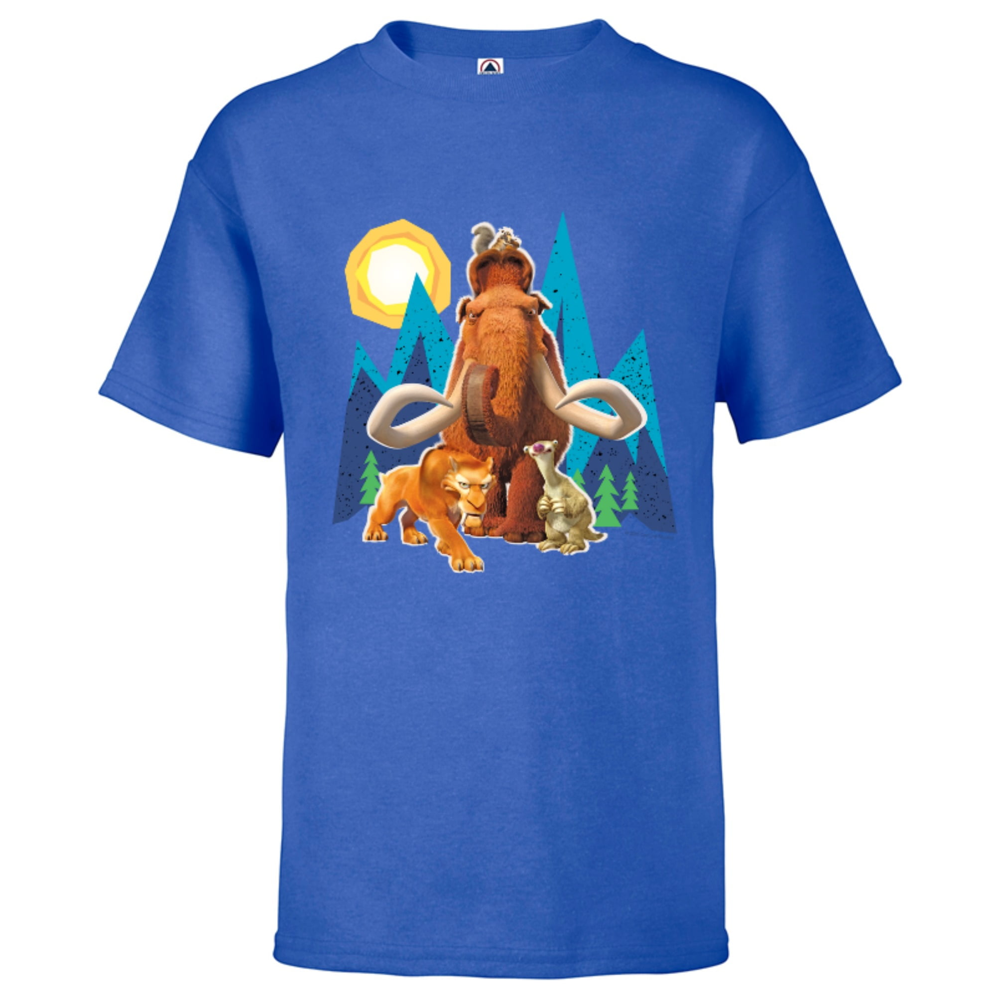 Ice Age Manfred Diego Sid and Scrat Cutout Mountains - Short Sleeve T ...