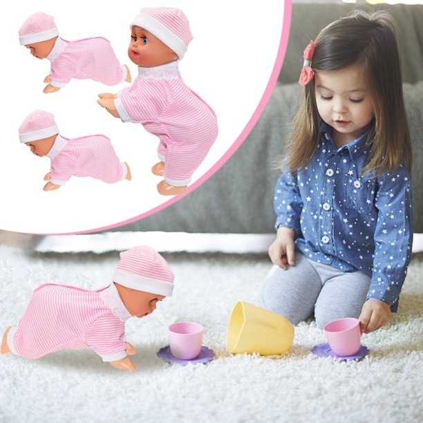 LSLJS Lovely Electric Crawling Doll Toy Education Cute Children's Dolls ...