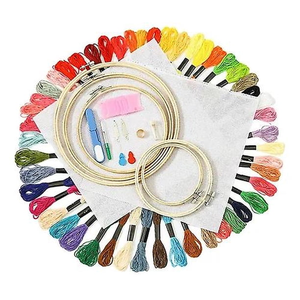 Caydo 135 Pieces Embroidery Kit With 100 Colors Skeins Embroidery ...