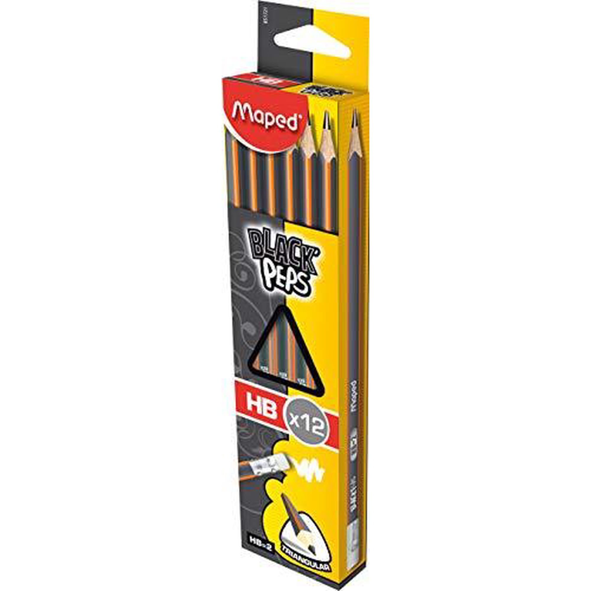 Click here for Maped Black Peps Triangular Graphite Pencil With E... prices