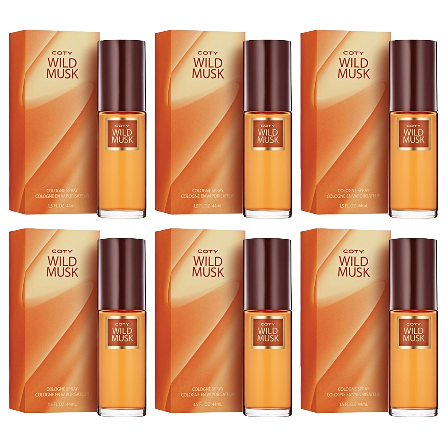 Pack of (6) Coty Wild Musk By Coty For Women. Cologne Spray 1.5-Ounces ...