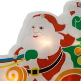 Northlight Indoor Lighted Santa and Reindeer Christmas Window ...