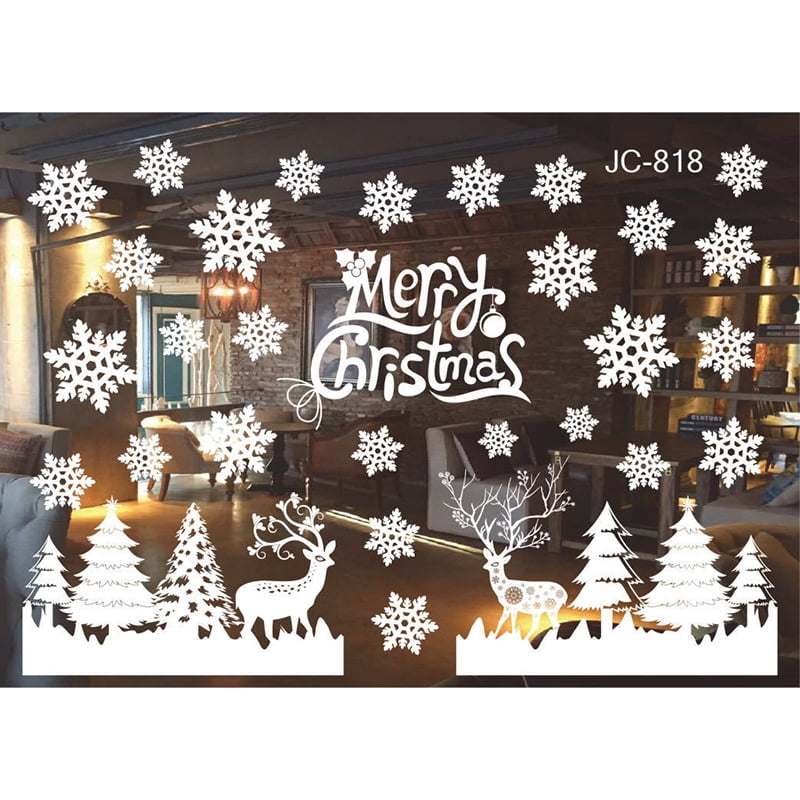 Electrostatic Christmas Window Decal Sticker No Trace Xmas Window ...