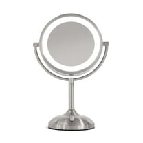 Jerdon LED Lighted Makeup Mirror with 5X Magnification – Tabletop ...