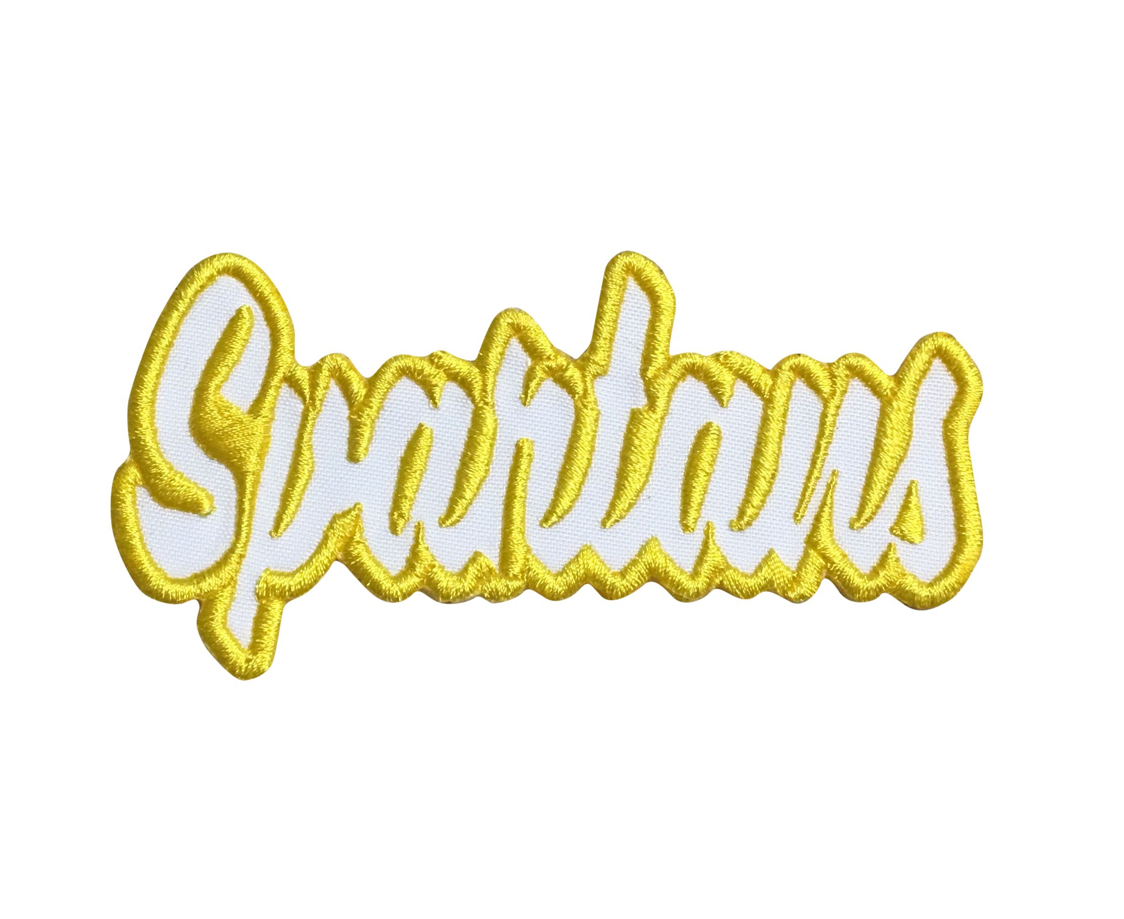 Spartans - White/Yellow - Team Mascot - Words/Names - Iron on Applique ...
