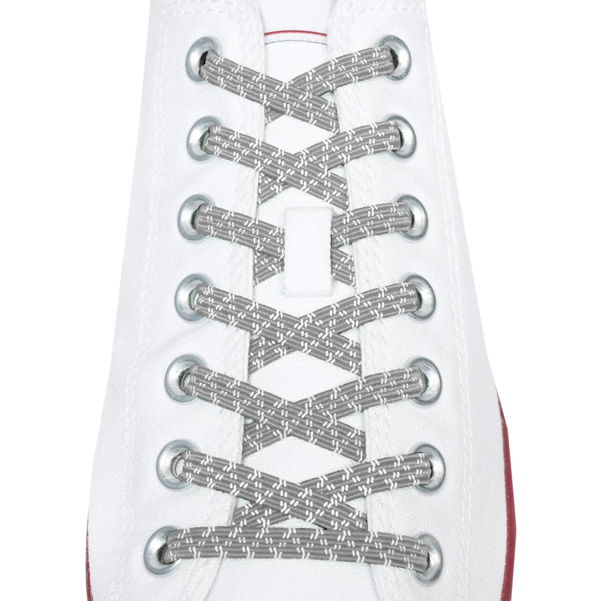 Xpand Laces No-Tie One Size Elastic Shoelaces - Gray Reflective ...
