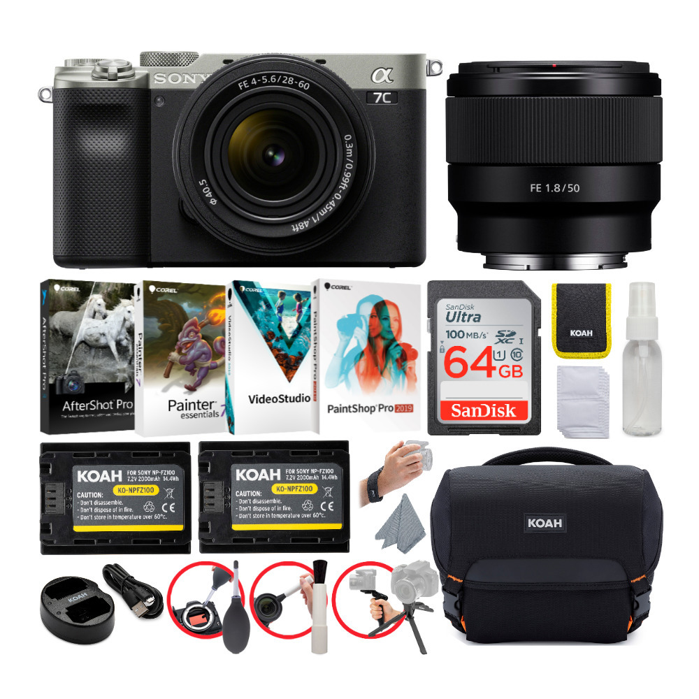 Sony Alpha a7C Mirrorless Camera (Silver) Bundle with FE 28-60mm and ...