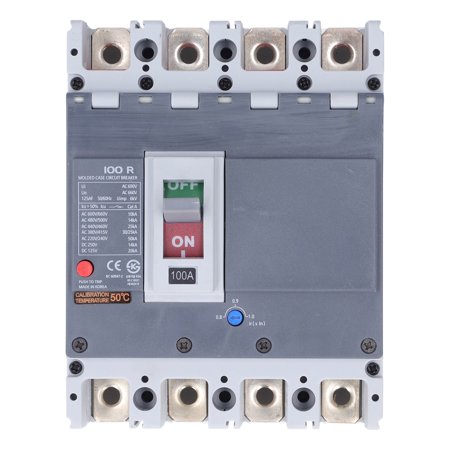 MCCB Circuits Breakers, 4P Circuit Breaker High Segmentation 100A Short ...