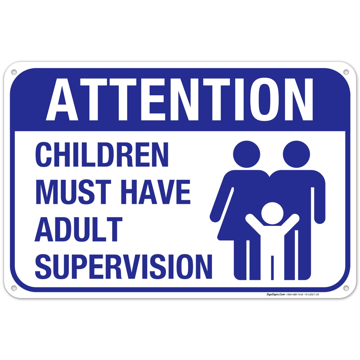 Children Must Have Adult Supervision Sign, Pool Sign, - Walmart.com