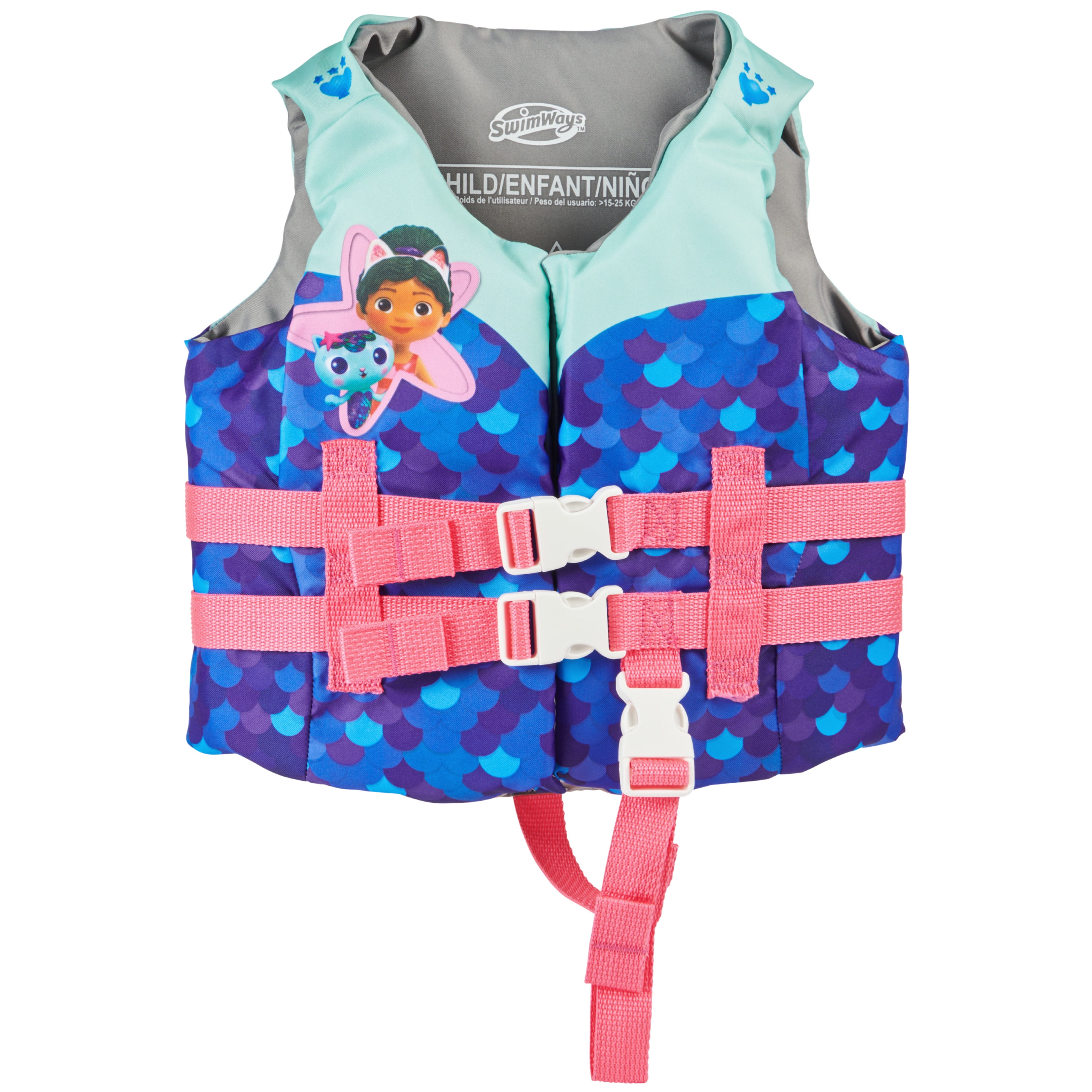 SwimWays Gabby's Dollhouse PFD Life Jacket with Adjustable Buckle ...