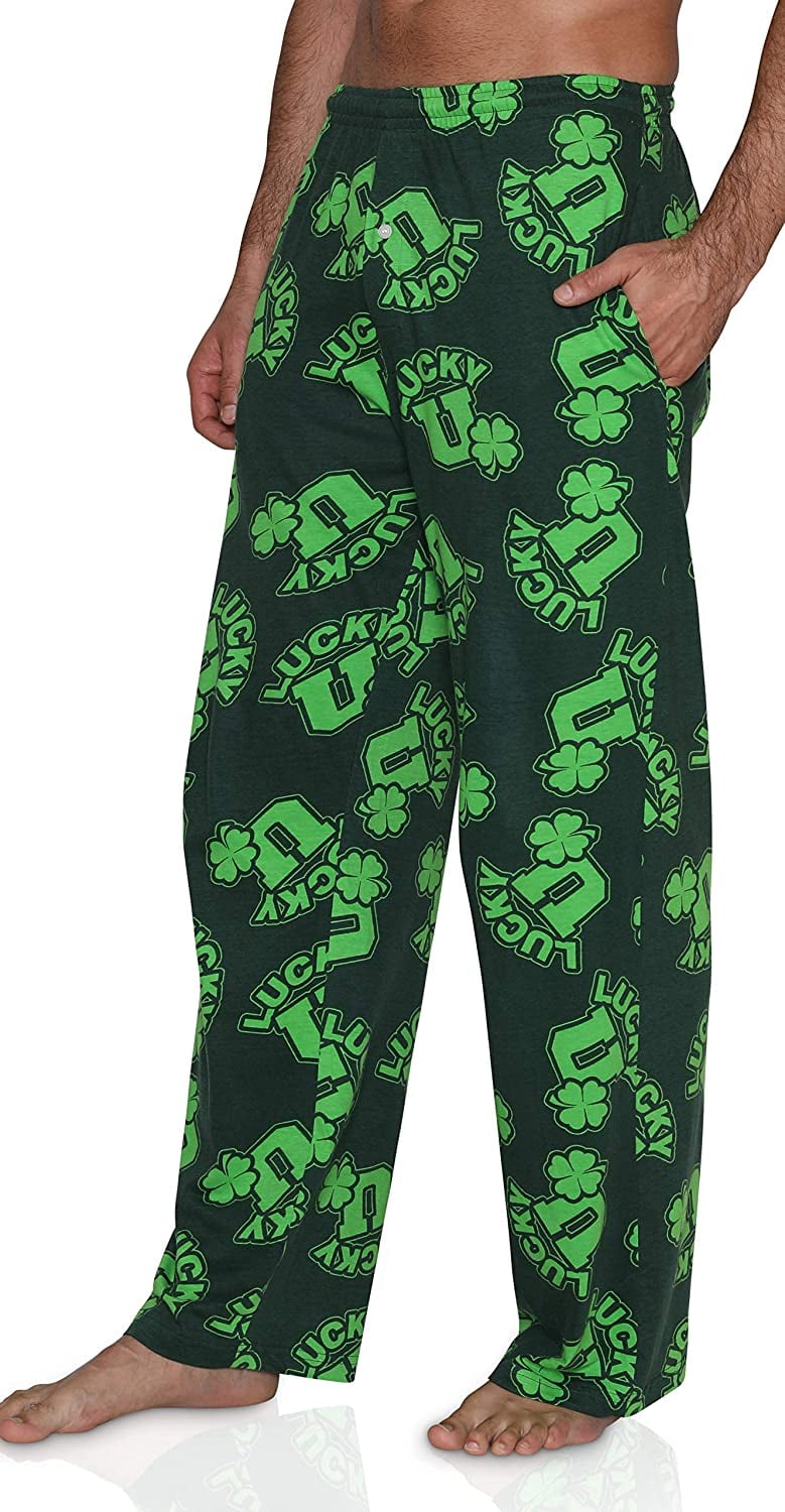 Fun Boxers Adult Men Feeling Lucky Fun Prints Pajama Ankle-Length ...