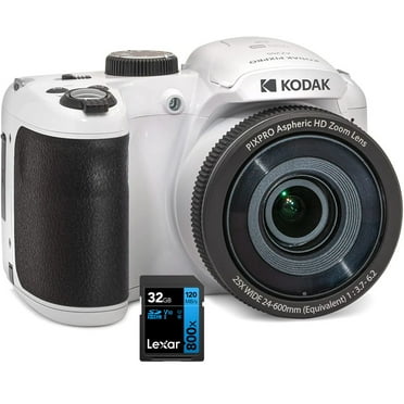 Kodak PIXPRO AZ255-BK 16MP Camera, 25X Zoom, Bundle with 32GB SDHC Card ...