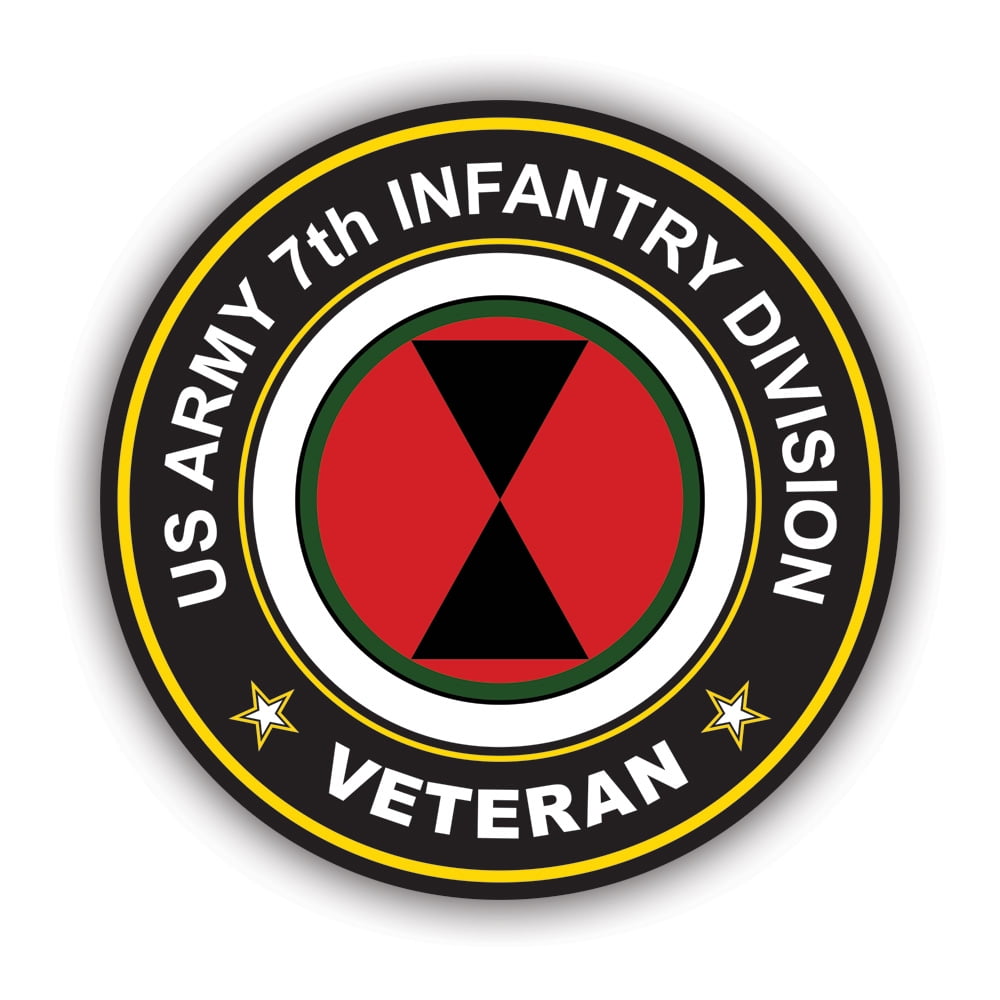7th Infantry Division Veteran Sticker Decal - Self Adhesive Vinyl ...