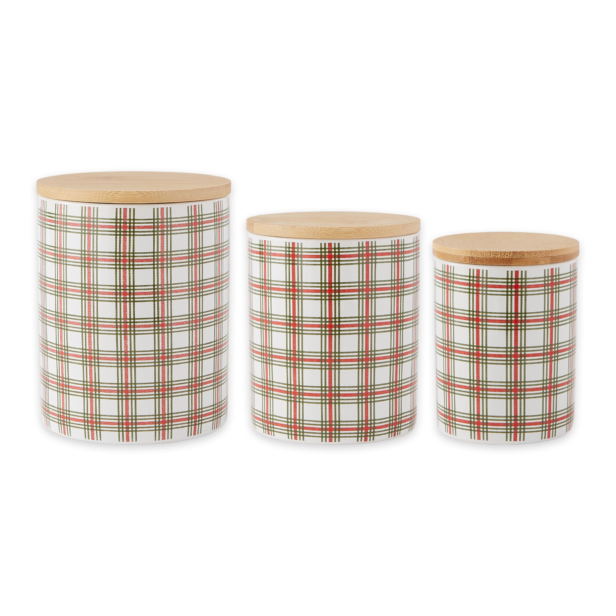 Nutcracker Plaid Check Ceramic Canister (Set of 3) - Walmart.com