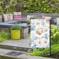 Blue Yellow Garden Flag 12x18 Inch Ocean Coral Shell Starfish Marine ...