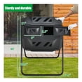 43 Gallon Compost Tumbler, Dual Chamber Rotating Compost Bin for Garden ...