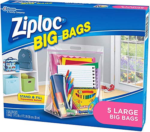 Ziploc Big Bag Large Double Zipper - 5 Ct - 2 Pk - Walmart.com