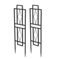 Garden Trellis 30” x 25” Black Iron Rectangle Trellises (2 Count ...