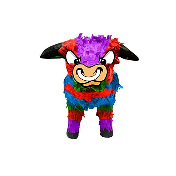 Multicolored Bull Pinata, 3D Mexican Fiesta Party Game, Centerpiece ...