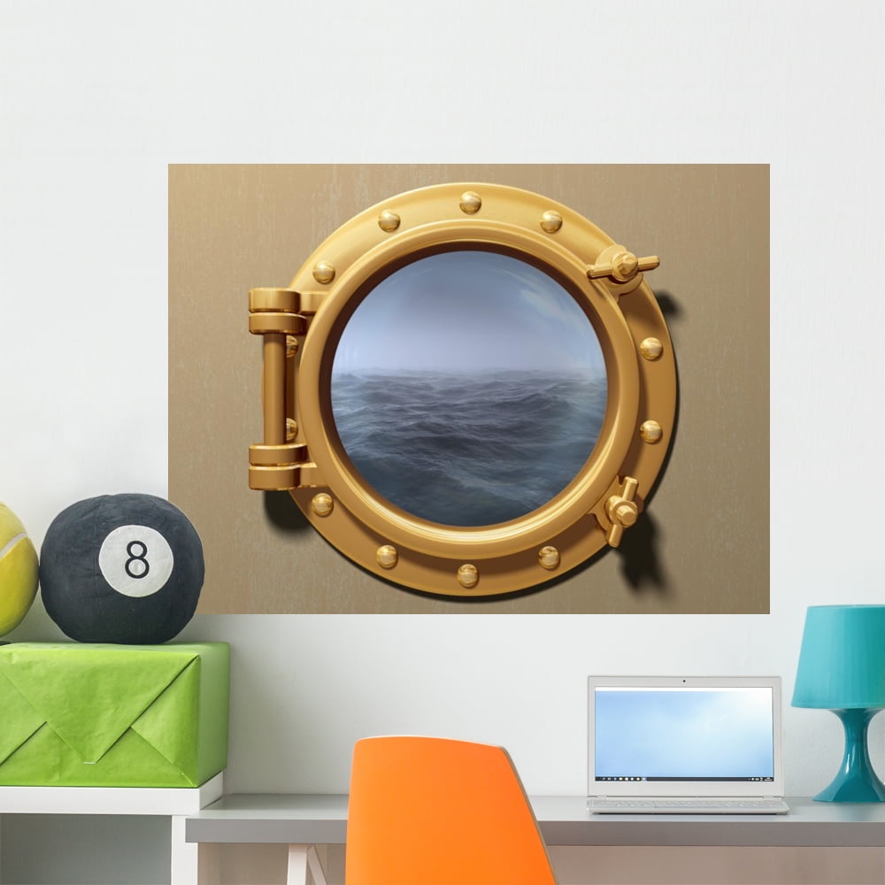 Porthole Wall Decal by Wallmonkeys Peel and Stick Graphic (36 in W x 27 ...