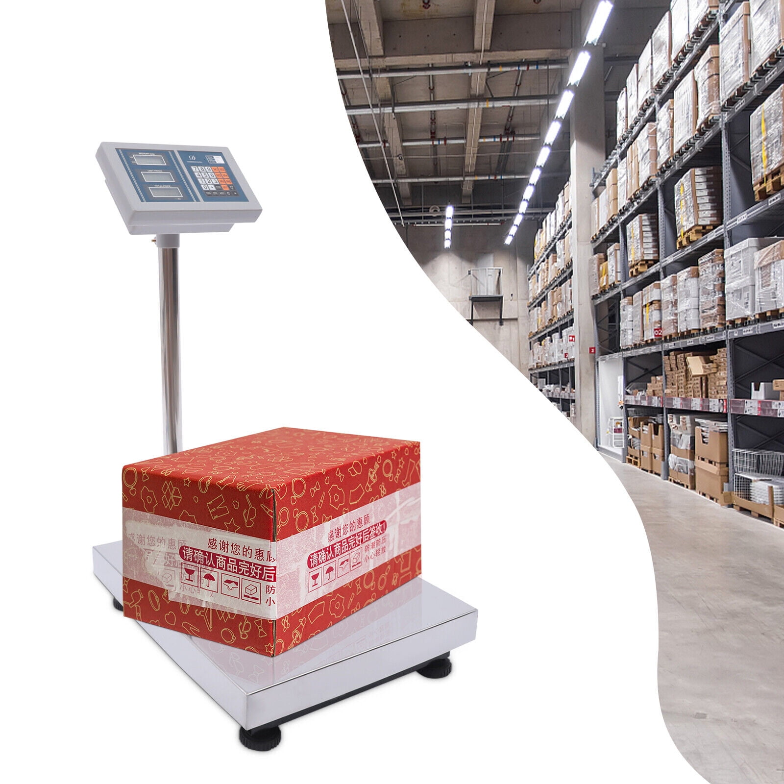 Miumaeov 661lbs Weight Floor Platform Scale Postal Scale Shipping ...