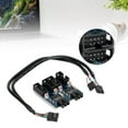 PC Case Internal 9-Pin USB 2.0 Male 1 To 4 Female Splitter PCB Chipset ...