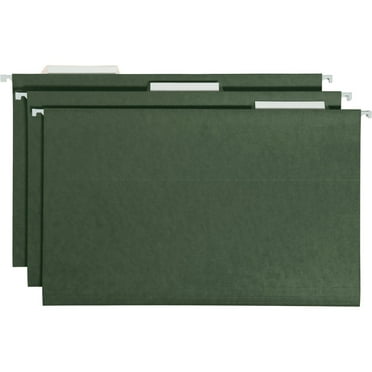 Staples Hanging File Folders Legal Size Standard Green 25/Box (521252 ...