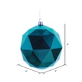 8" Teal Shiny Geometric Ball - Walmart.com