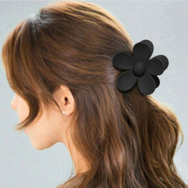 Clip de cola de caballo con forma de flor Mini para mujer horquilla con ...