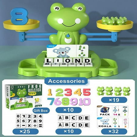 Math Toy Digital Monkey Balance Scale Educational Math Frog Balancing ...