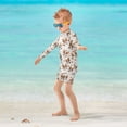 Corgi Paw Prints Pattern Boys' Bathing Suit UPF 50+ Boys' Rash Guard ...