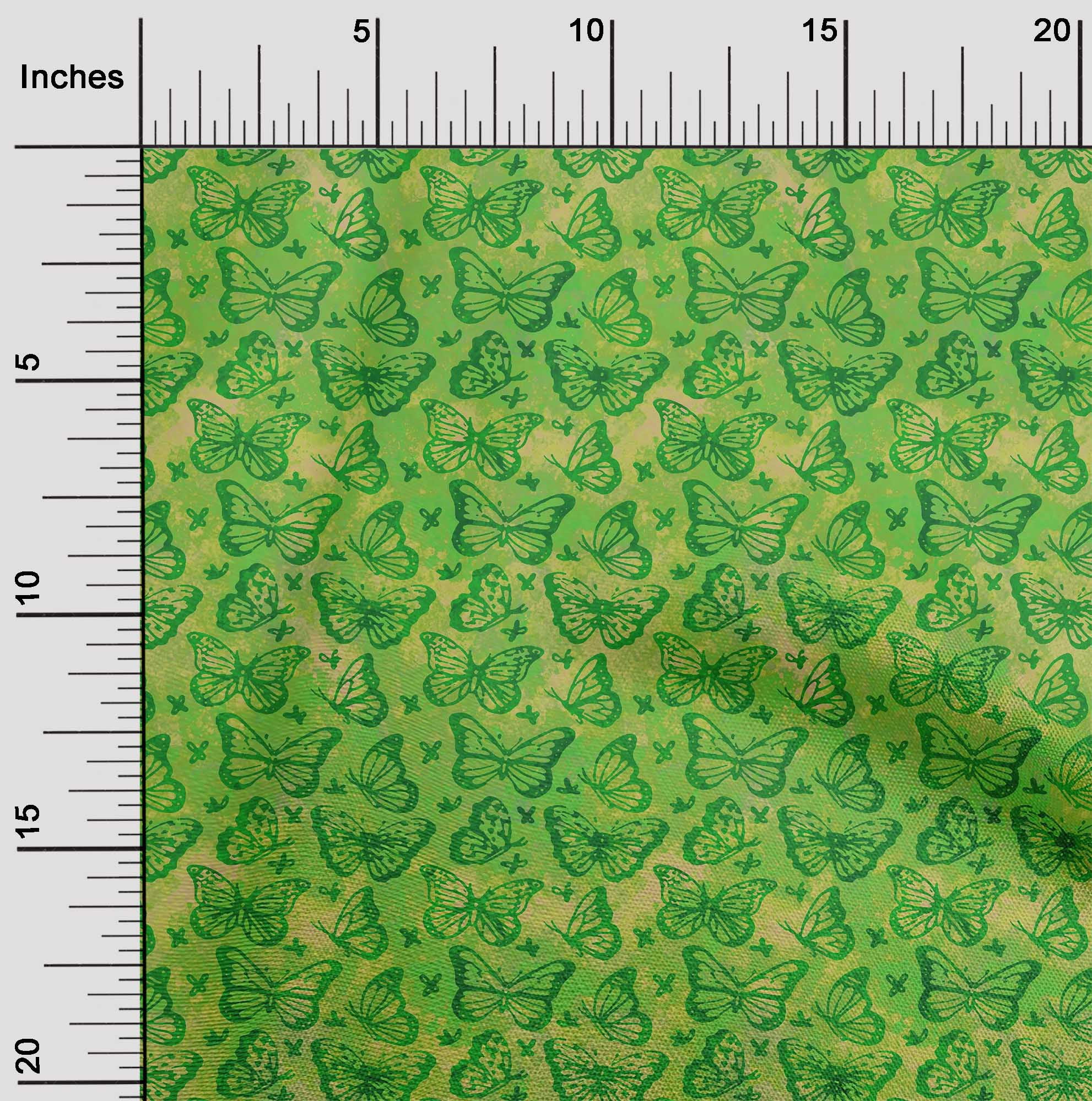 oneOone Cotton Flex Green Fabric Batik Sewing Material Print Fabric By ...
