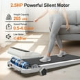 2-in-1 Under Desk Incline Treadmill, Walking Pad, Slim Jogging Machine ...