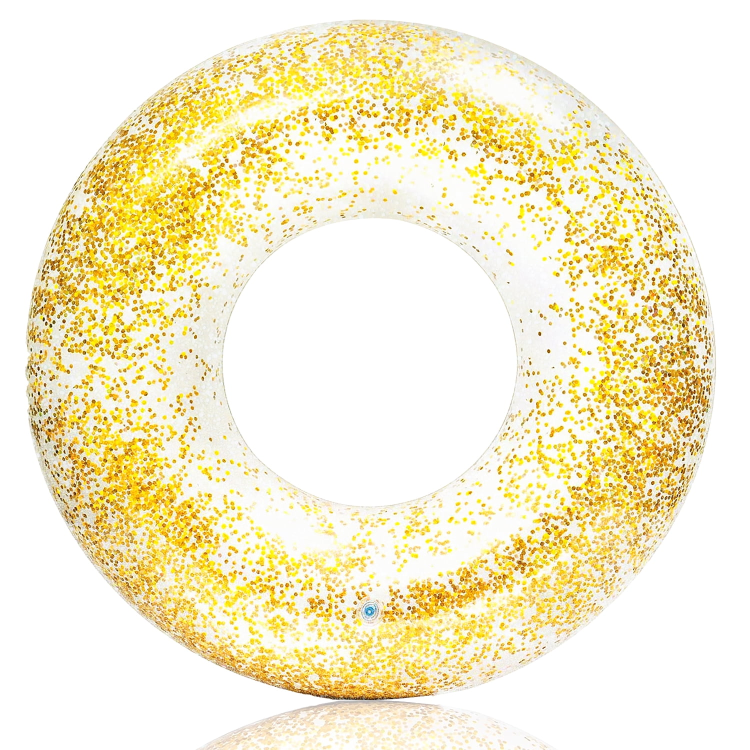 Global Inflatable Floats Pool Tube Gold, Rose Gold Confetti 36 Inch ...