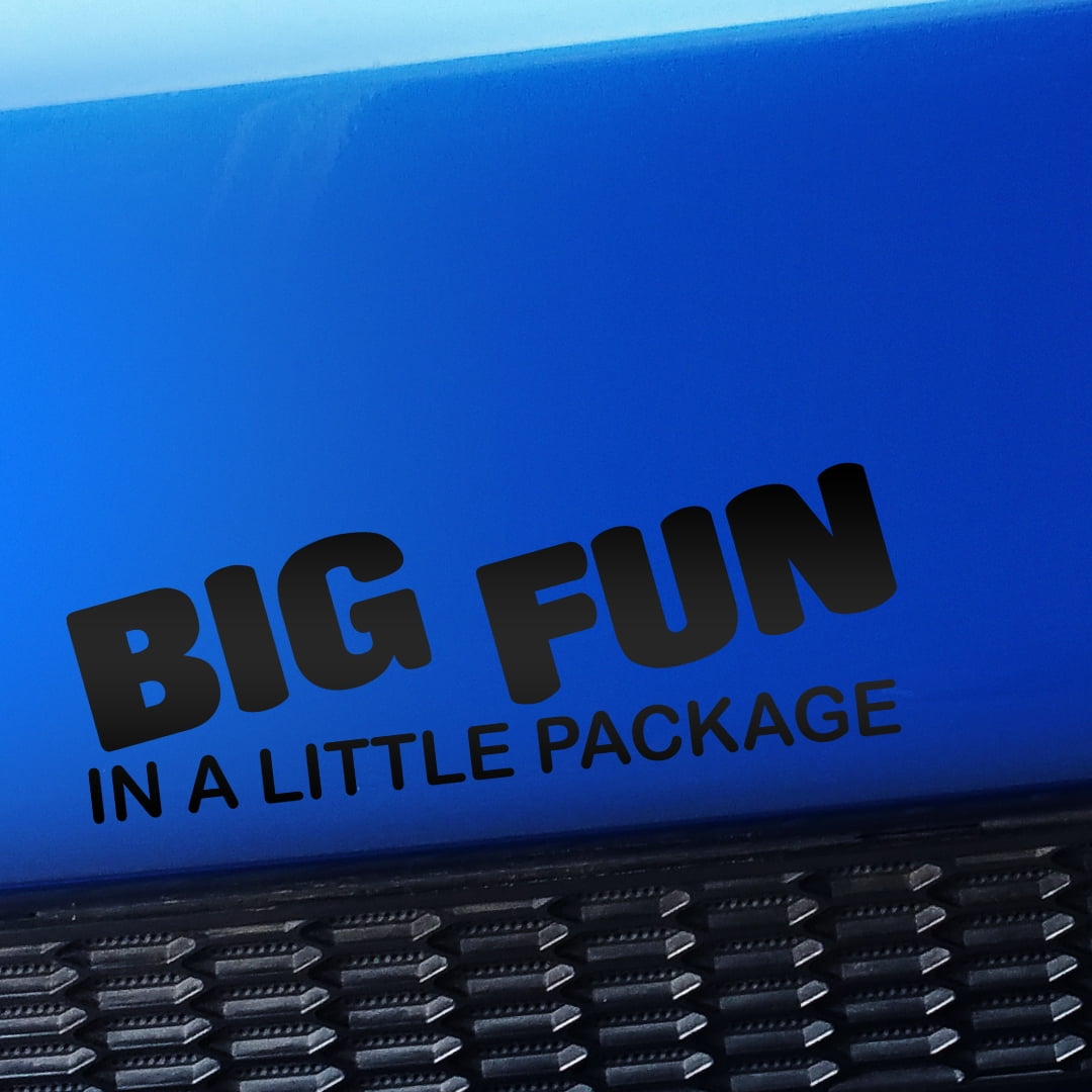 Big Fun in a Little Package - Vinyl Decal - Choose Color - [MATTE BLACK ...