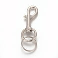 Alloy Swivel Clasps Bolt Snaps with Iron Split Key Ring for Dog Leash ...