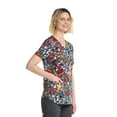 Disney Mickey Mouse and Friends Candy Fun Women's V-Neck Print Scrub ...