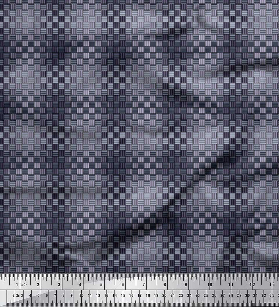 Soimoi Cotton Duck Fabric Stripe Shirting Fabric Prints by Yard 42 Inch ...
