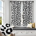 Black and White Leopard Print Pattern Blackout Curtains,Triple Weaved ...