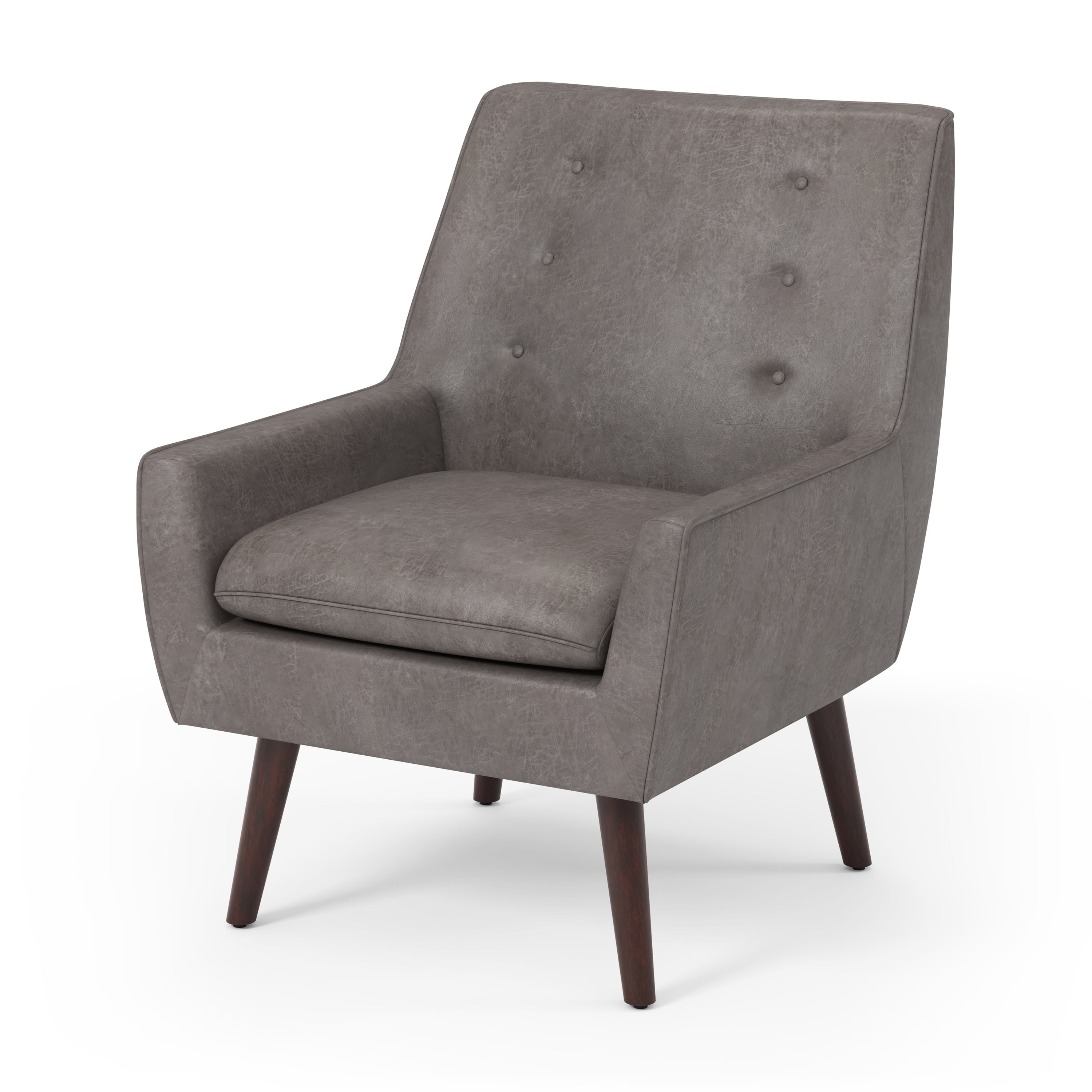 Furniture of America Contemporary Fabric Roger Accent Chair, Dark Brown ...