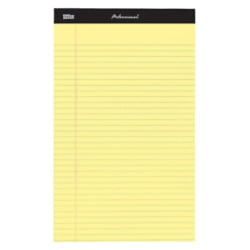 Office Depot Professional Legal Pad, 8 1/2in. x 14in., Canary, Legal ...