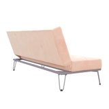 Novogratz Elle Futon, Convertible Sofa Bed and Couch, Pink Velvet ...