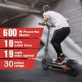10" Wheels Electric Scooters Front LED Lights 600W Motor 19 Mph ...