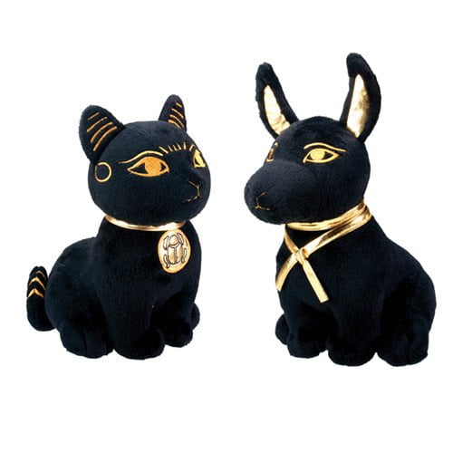Bundle Deal.Large Size Egyptian Plush Black & Golden Bastet Cat ...