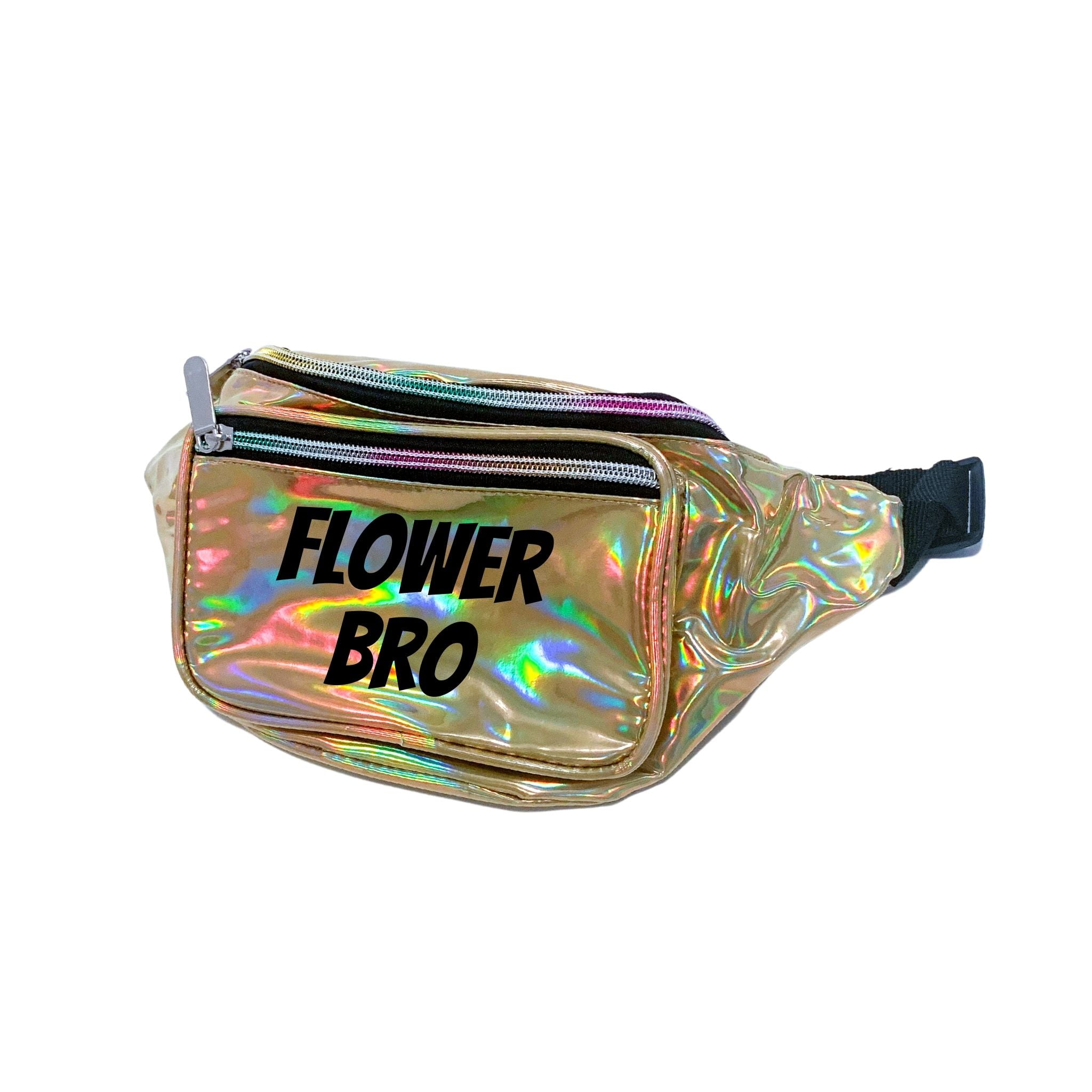Flower Bro Gold Holographic Metallic Fanny Pack - Walmart.com