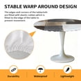 Brown Black Painting Round Fitted Tablecloth with Elastic Edge ...