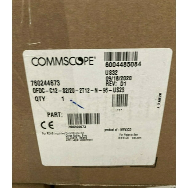 COMMSCOPE OFDC-C12-S2/20-2T12-N-96-US23 Fiber Optic Splice/Patch ...