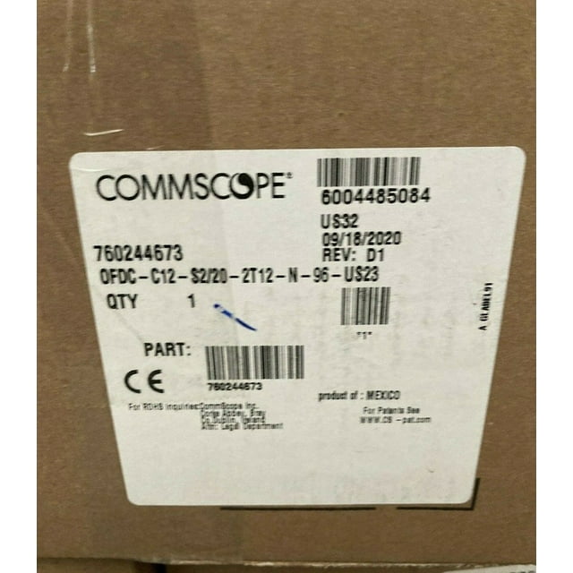 COMMSCOPE OFDC-C12-S2/20-2T12-N-96-US23 Fiber Optic Splice/Patch ...