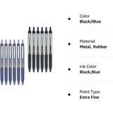 Pilot V5 RT Retractable Pens, Extra Fine, 12-Pack (6 Black, 6 Blue ...