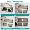 3Pcs Plastic Collapsible Storage Box Stackable Closet Organizer ...